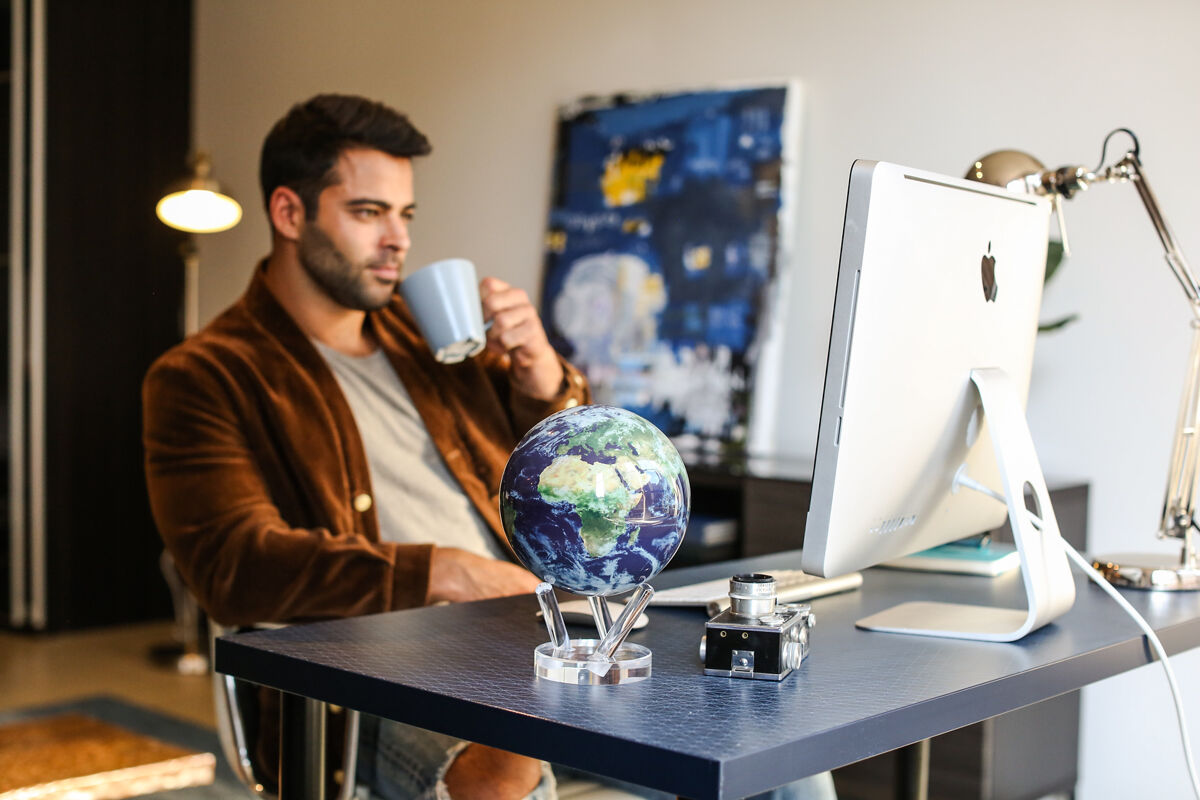 MOVA Earth with Clouds Self Rotating Globe | 68travel