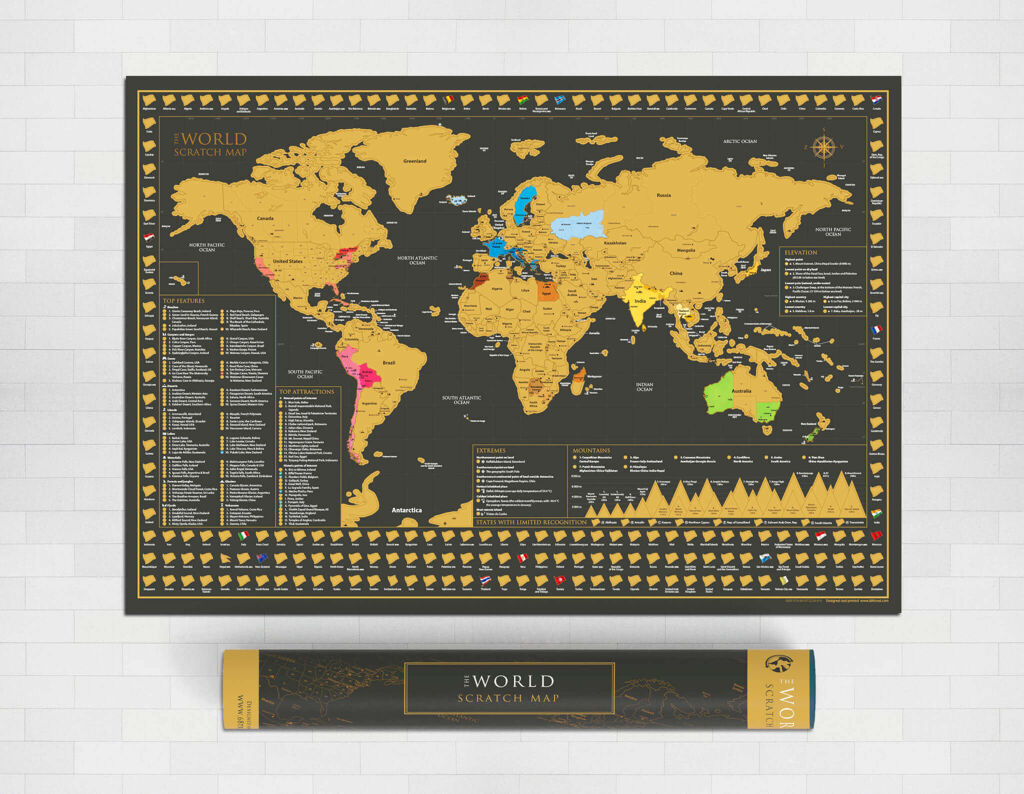 Scratch off map of the world | 68travel