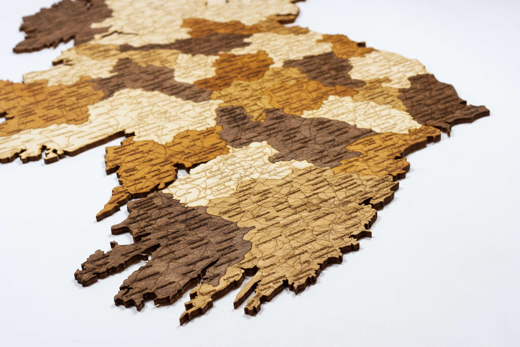 Wooden Map of Ireland | 68travel