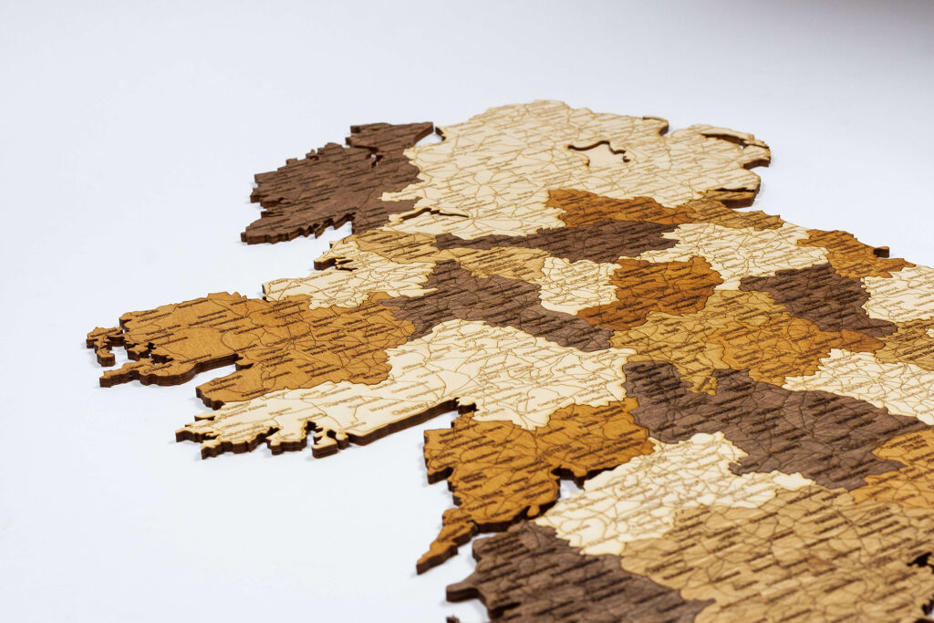 Wooden Map of Ireland | 68travel