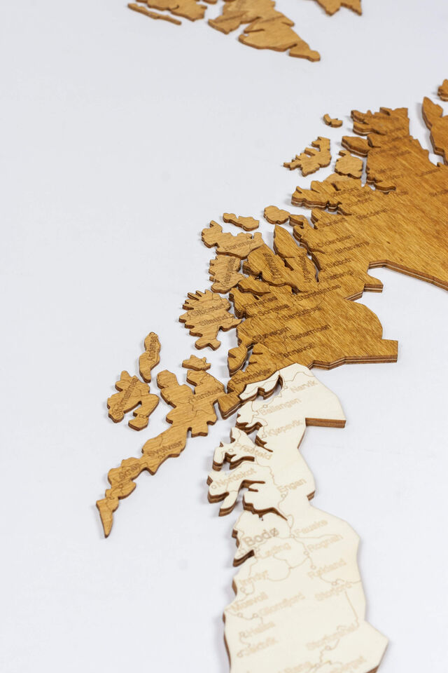 Wooden Map of Norway | 68travel