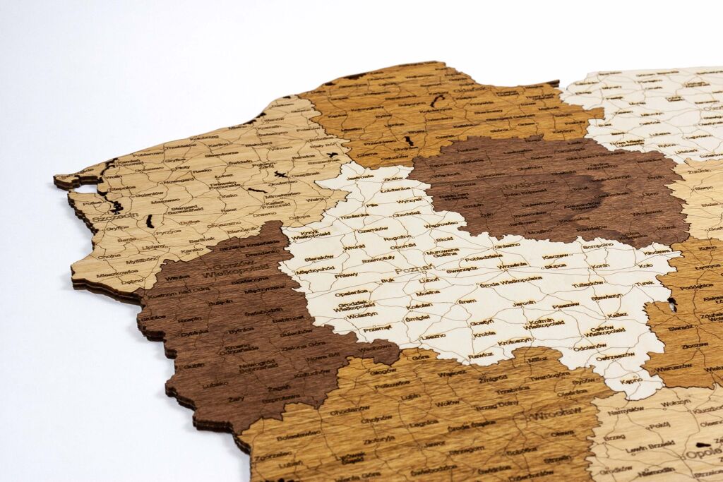 Wooden Map of Poland | 68travel