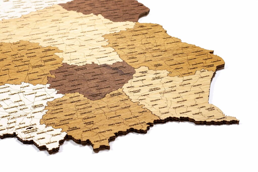 Wooden Map of Poland | 68travel