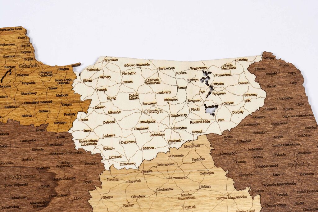 Wooden Map of Poland | 68travel