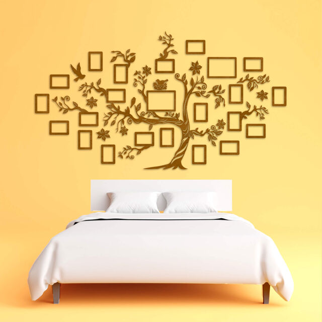 Árvore genealógica em madeira com 23 molduras | 68travel