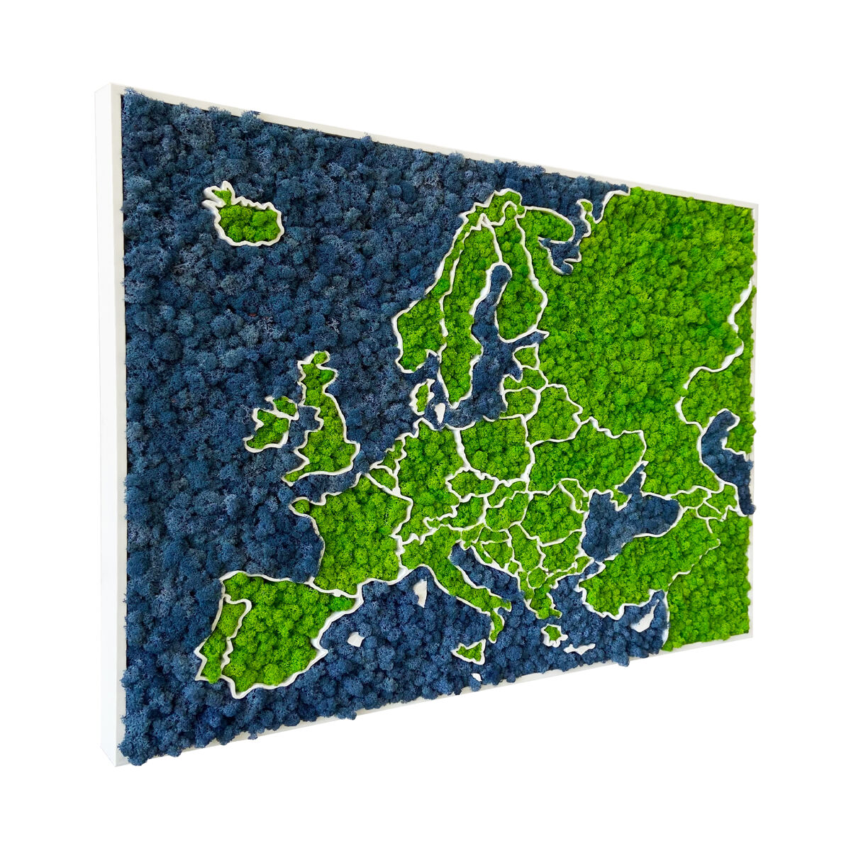 Moss 3D Map of Europe - natural Nordic lichen | 68travel