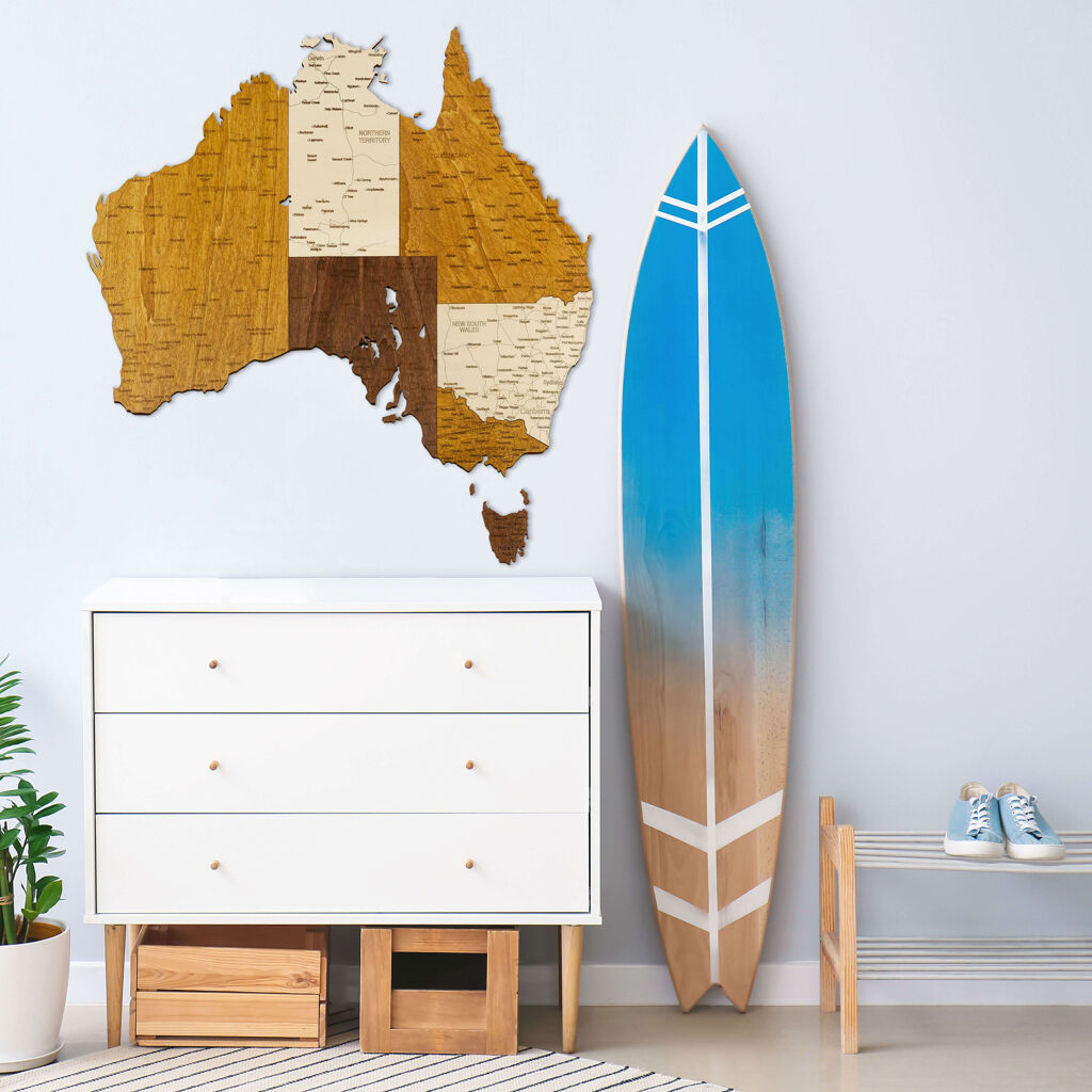 Wooden Map of Australia | 68travel