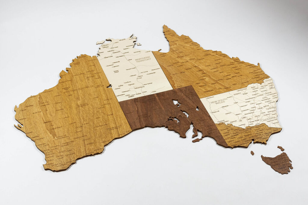 Wooden Map of Australia | 68travel