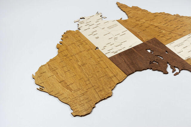 Wooden Map of Australia | 68travel