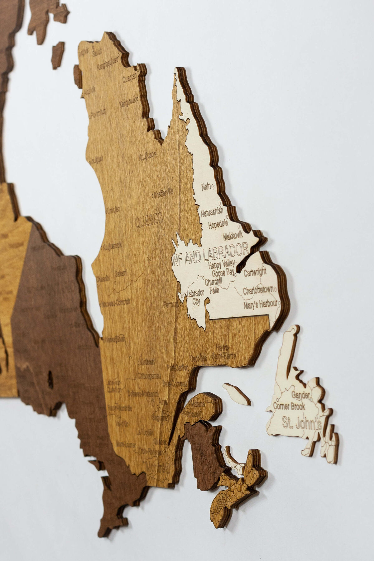 Wooden Map of Canada | 68travel