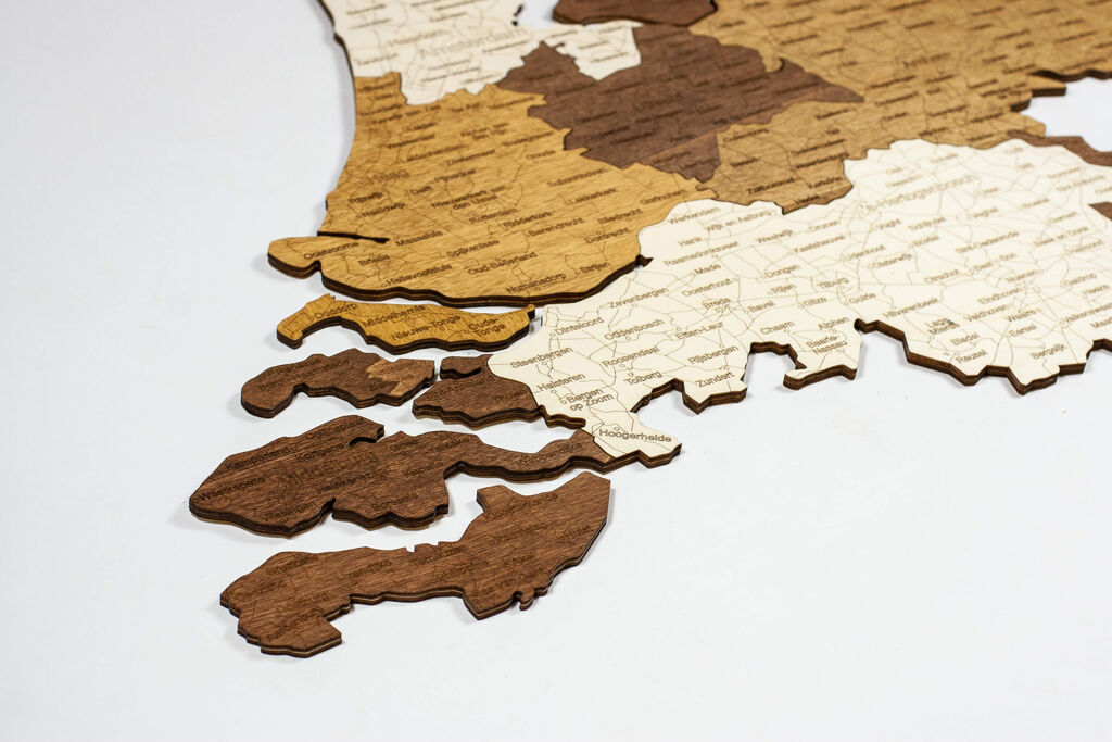 Netherlands Wooden Map | 68travel