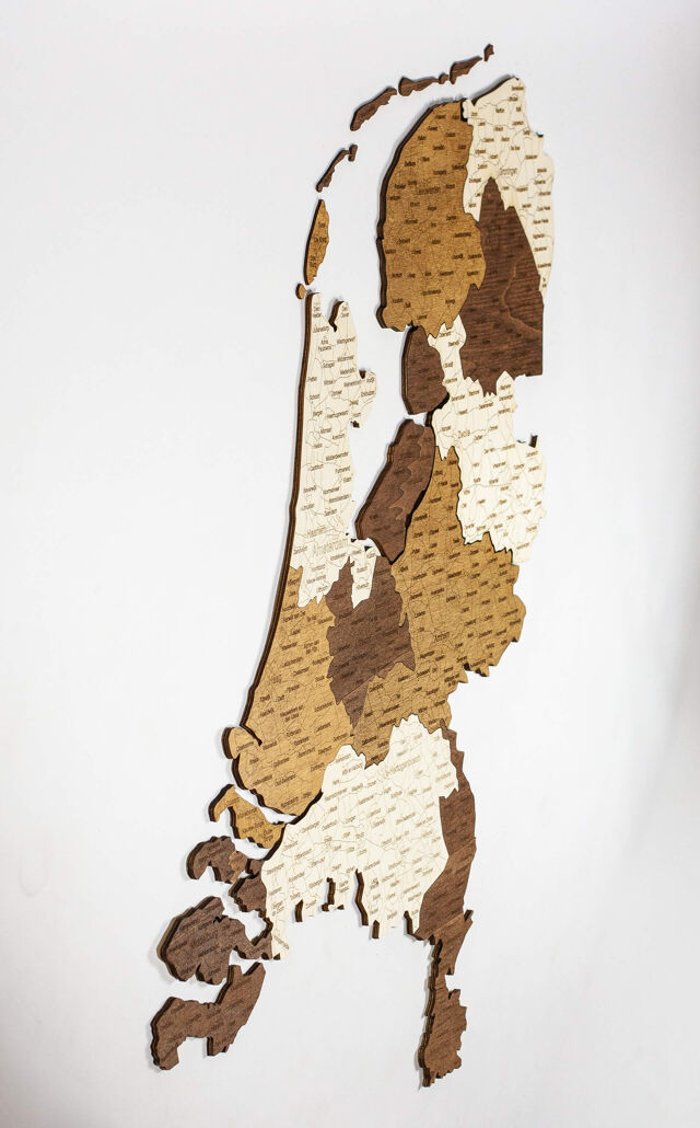 Netherlands Wooden Map | 68travel