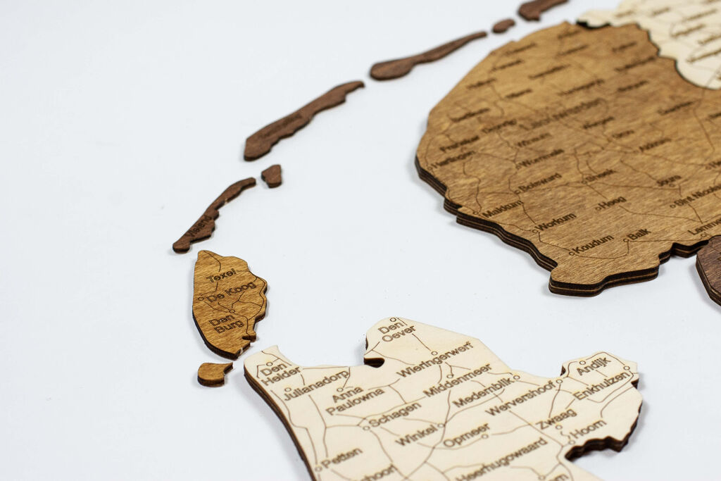 Netherlands Wooden Map | 68travel
