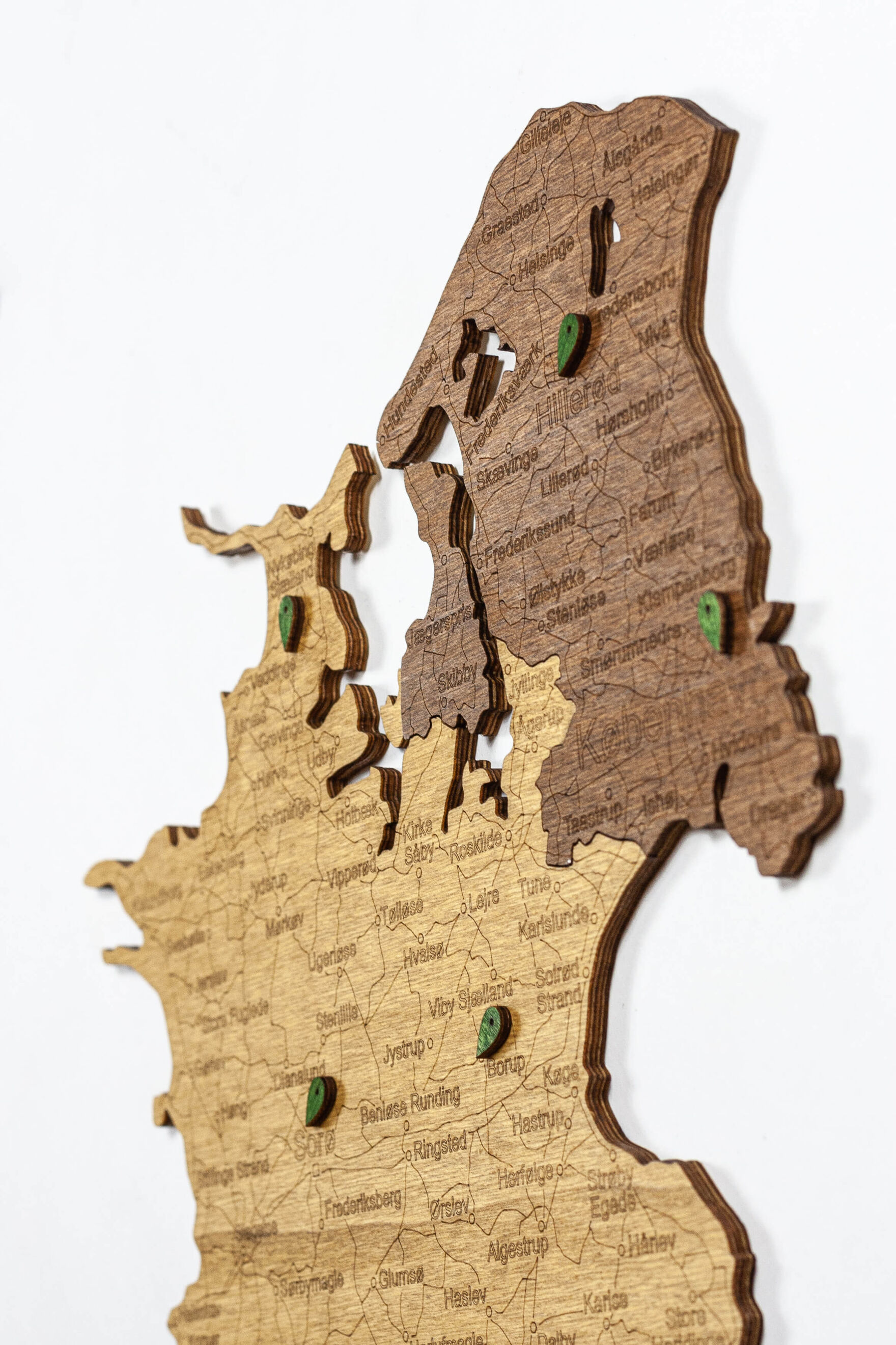 Denmark Wooden Map | 68travel