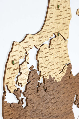 Denmark Wooden Map | 68travel