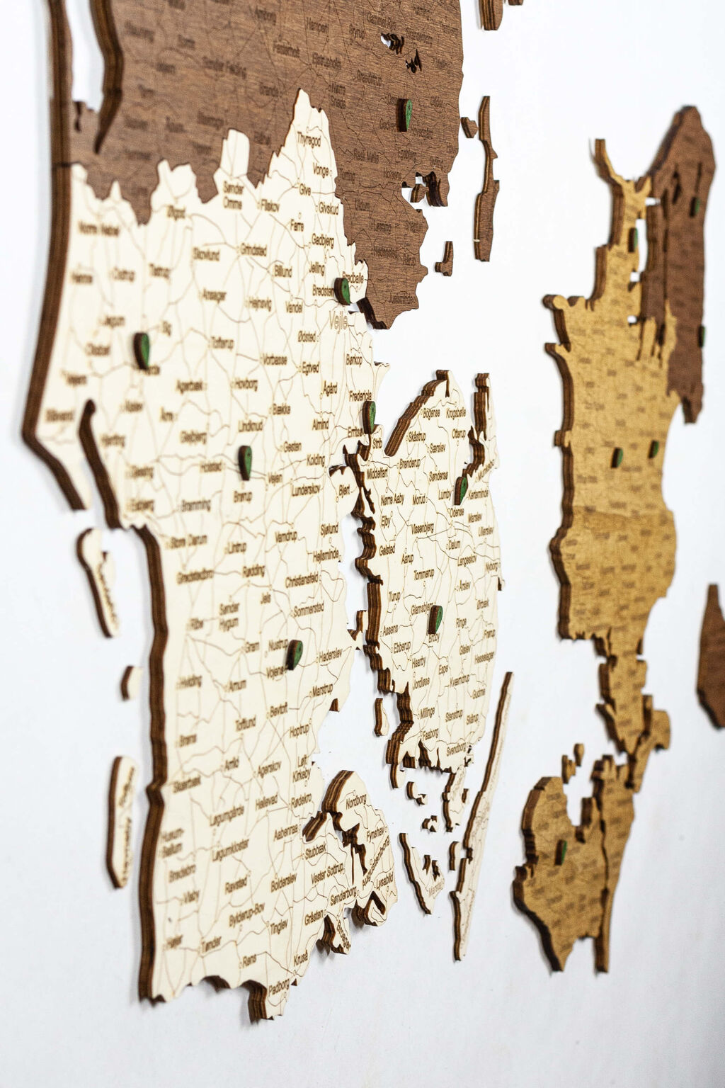 Denmark Wooden Map | 68travel
