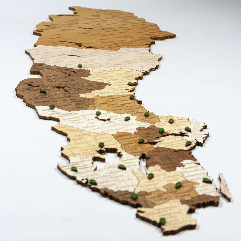 Sweden Wooden Map | 68travel