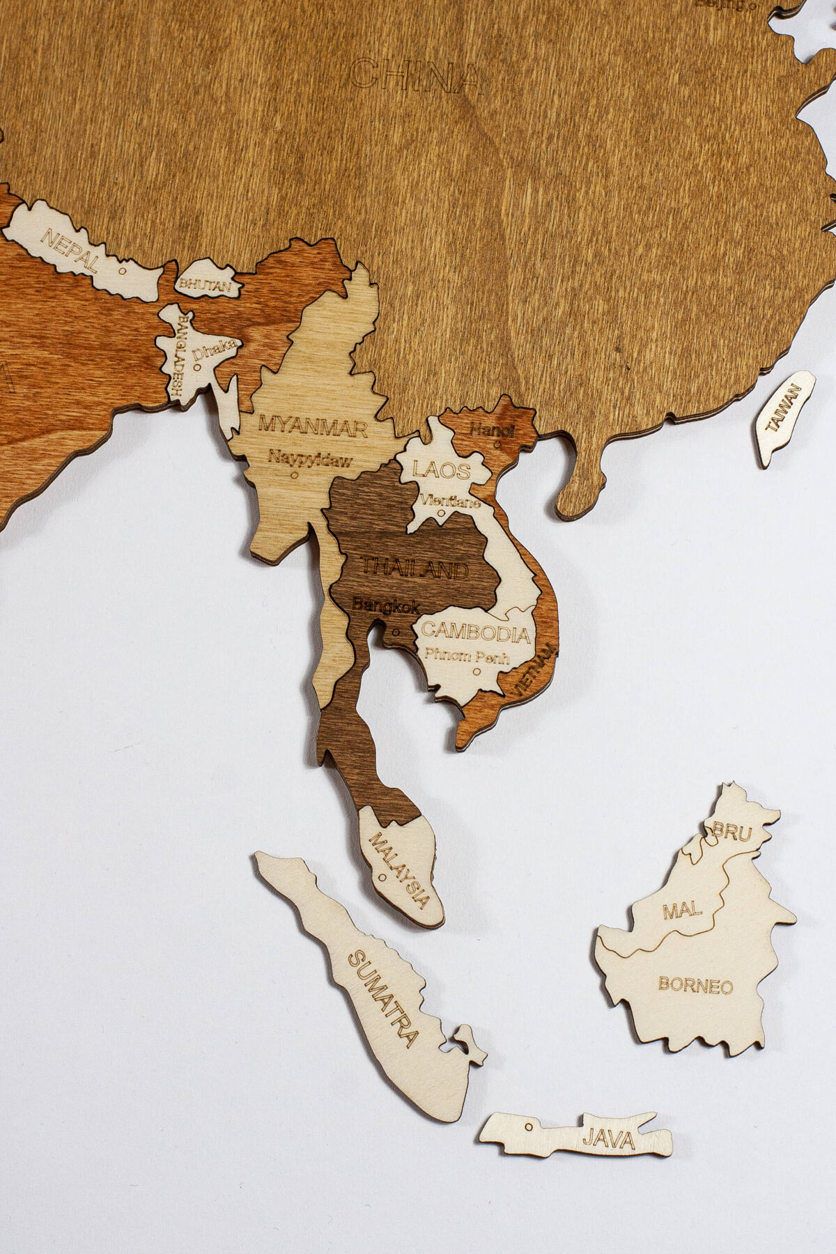 2D Wooden World Map | 68travel