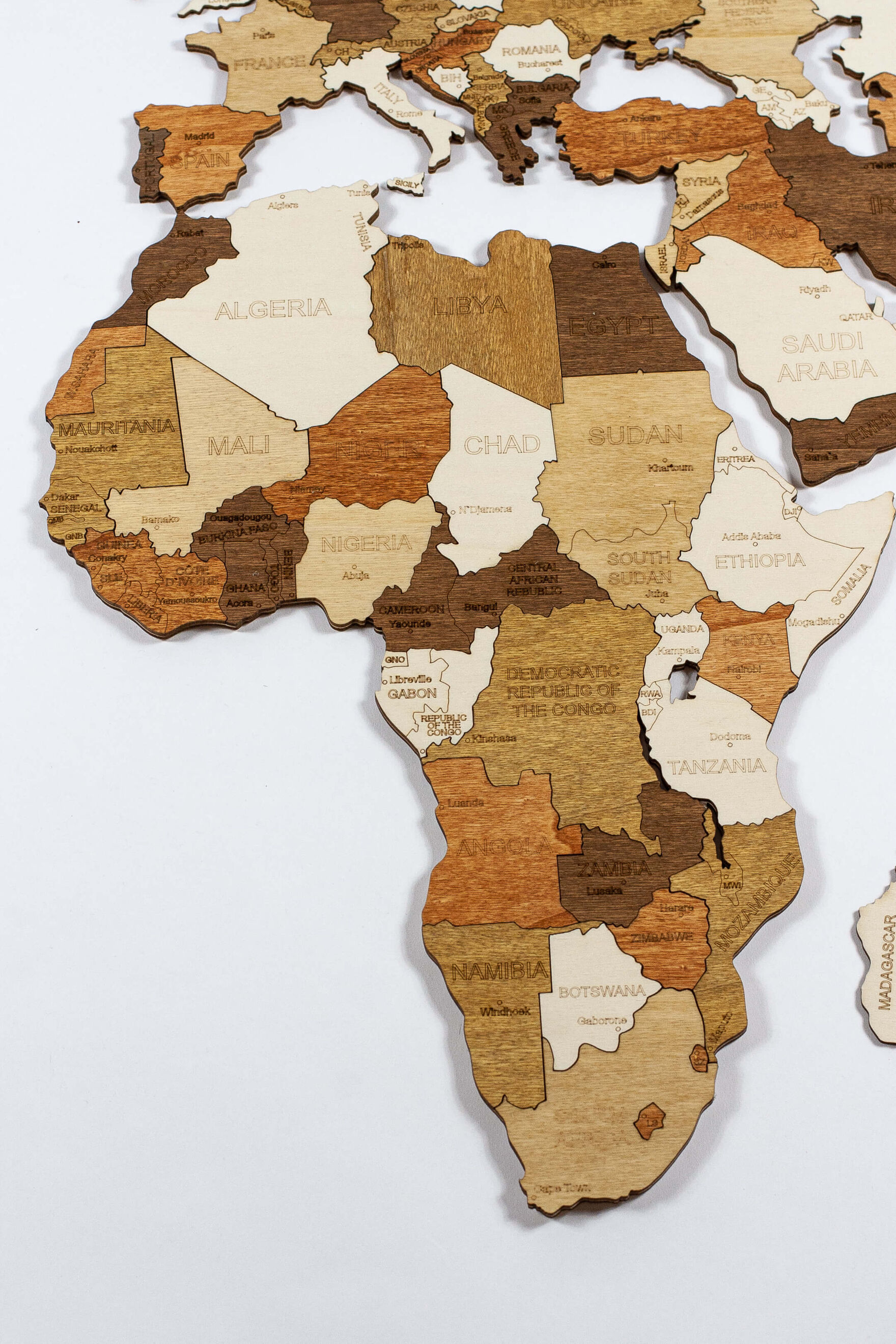 2D Wooden World Map | 68travel