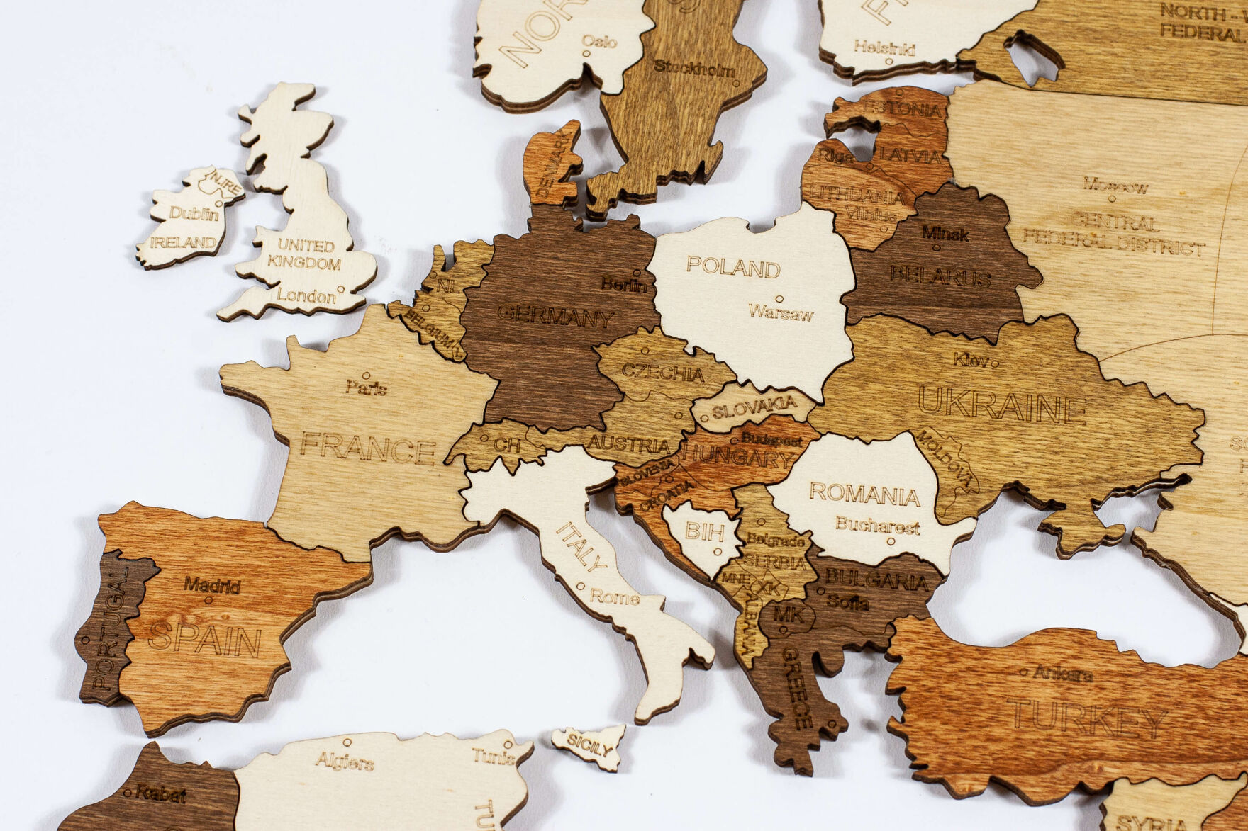 2D Wooden World Map | 68travel