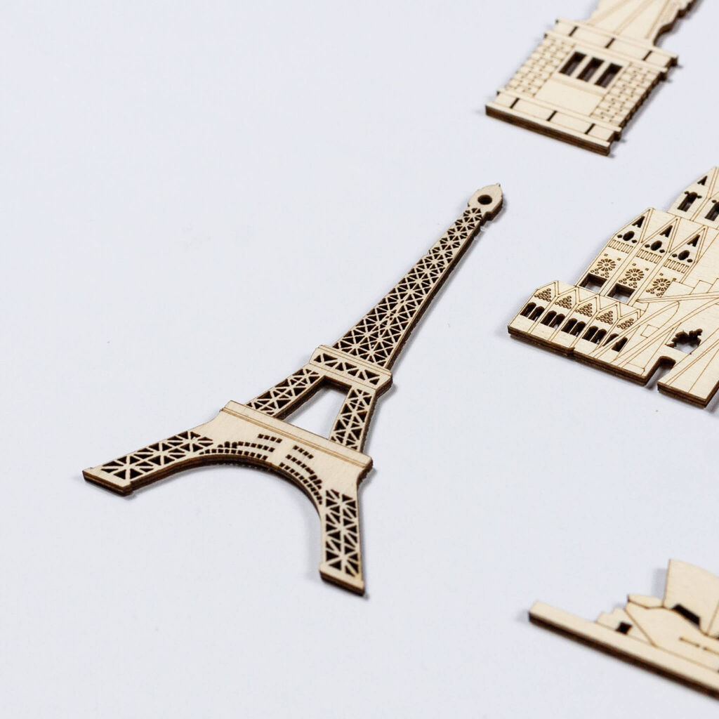 Wooden Landmark Ornaments | 68travel