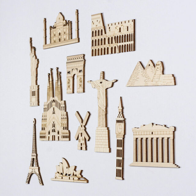 Wooden Landmark Ornaments | 68travel