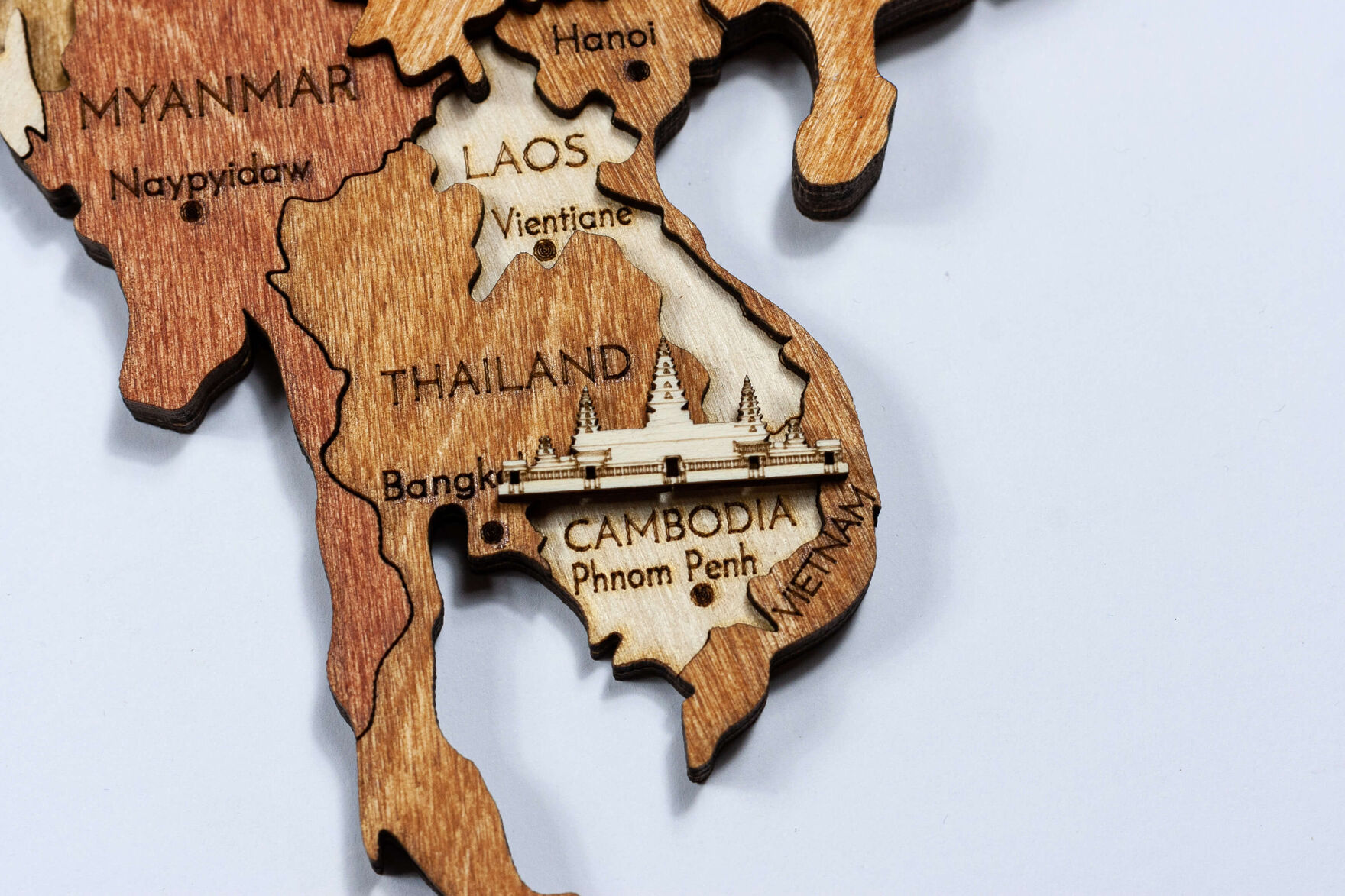 Wooden Mini Landmarks (stickable) | 68travel