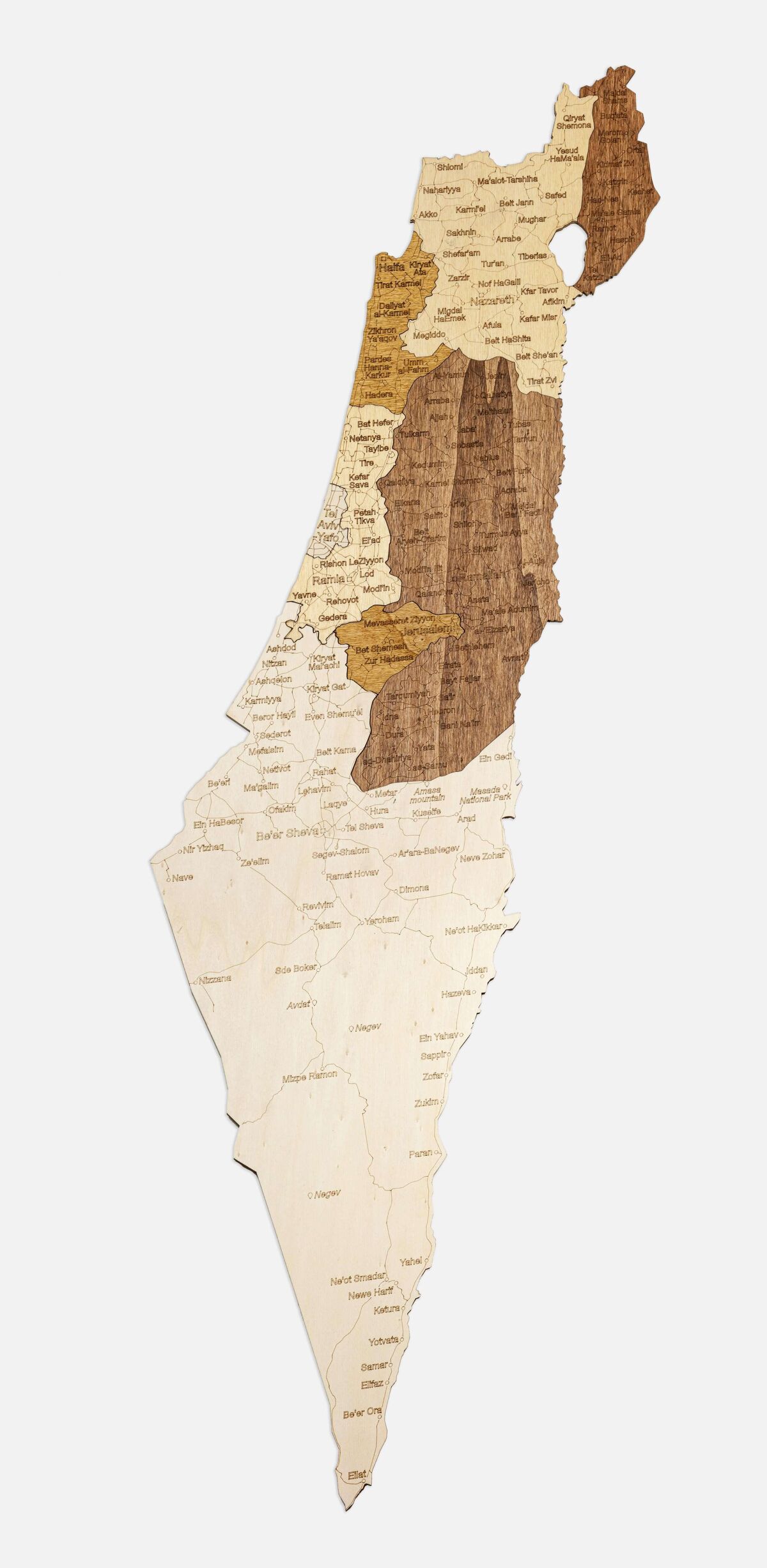 Wooden Map of Israel | 68travel