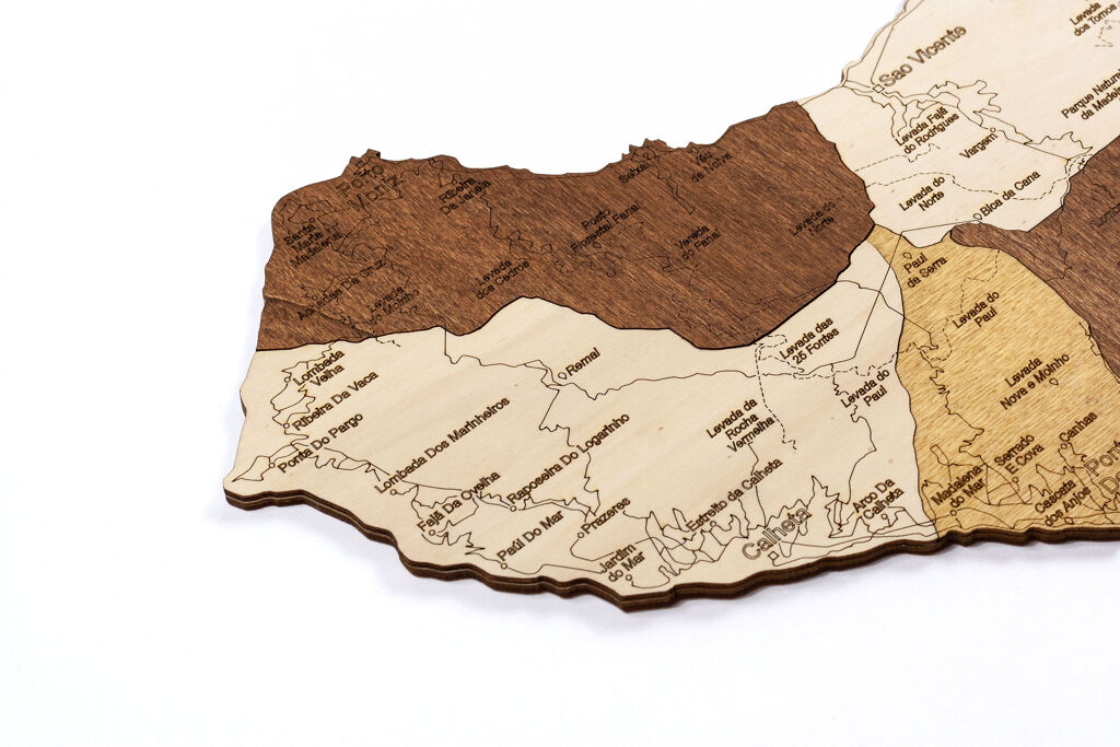 Wooden Map of Madeira | 68travel
