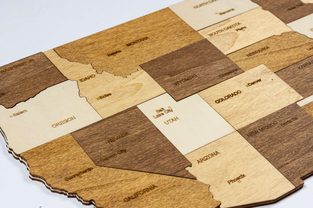 USA Wooden Map Puzzle | 68travel