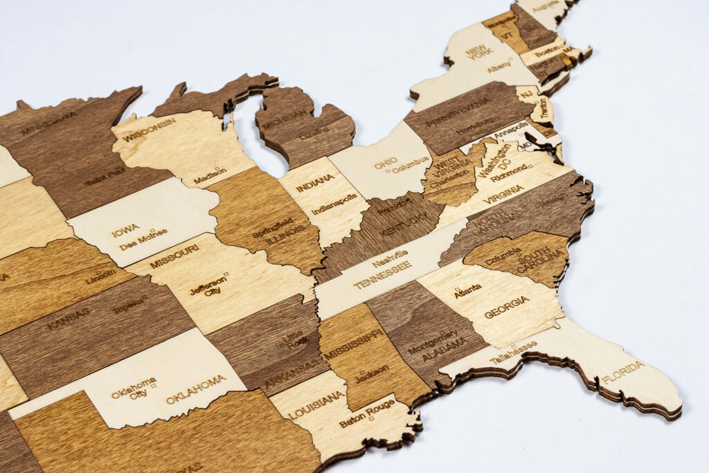 USA Wooden Map Puzzle | 68travel